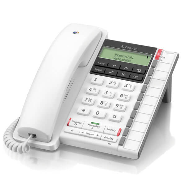 BT Converse 2300 Corded Telephone in Black | Headset Store